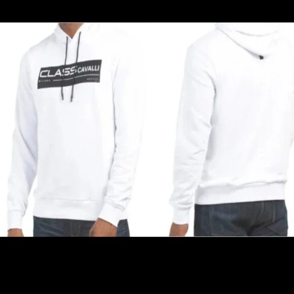 Cavalli Class | Shirts | Cavalli Class Blk White Hoodie Nwts | Poshmark